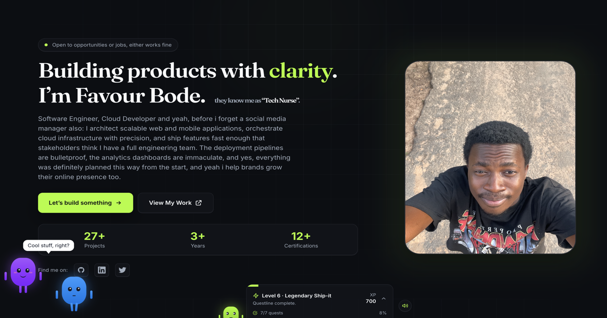 Favour Bode | Web & App Developer Nigeria | Build Your App Today